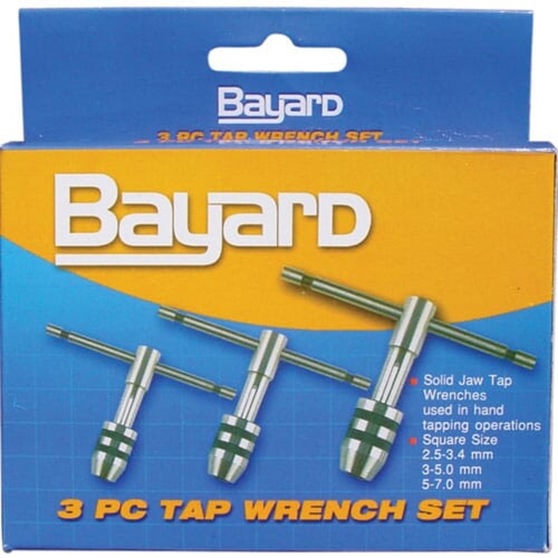 Ozar Tee Handle Tap Wrench Set 3pc - Adjustable Wrench Pro Series